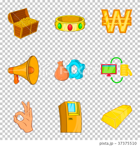 Wealth icons set, cartoon style - Stock Illustration [37375510] - PIXTA
