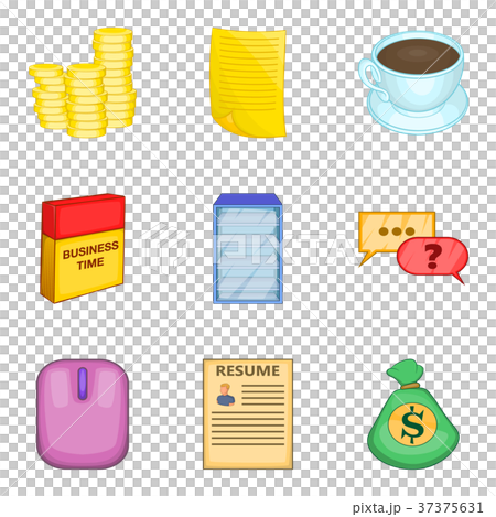 Stash icons set, cartoon style - Stock Illustration [37375631] - PIXTA