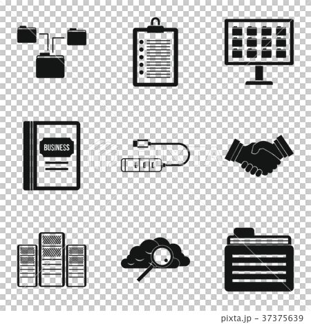 Business case icons set, simple style - Stock Illustration [37375639 ...