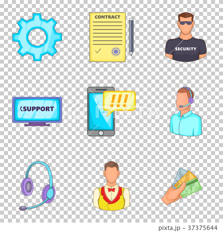 Legal protection icons set, cartoon style - Stock Illustration ...