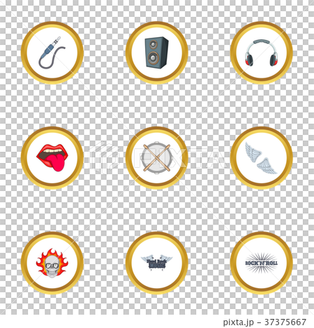 Rockstar icons set, cartoon style - Stock Illustration [37375667] - PIXTA