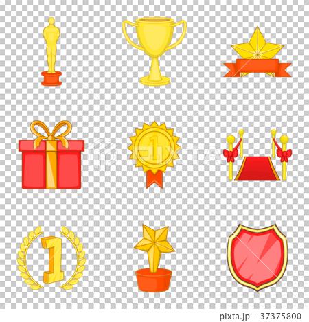 Premium icons set, cartoon style - Stock Illustration [37375800] - PIXTA
