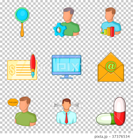Grub icons set, cartoon style - Stock Illustration [37376534] - PIXTA
