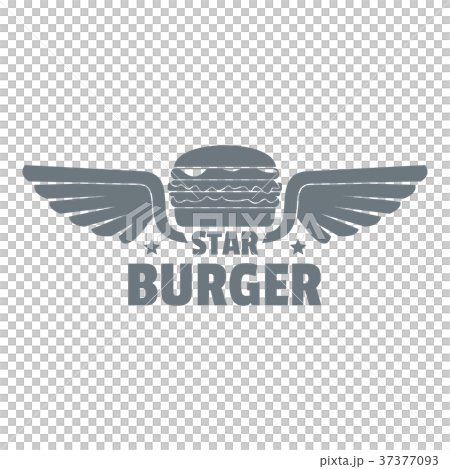 Element burger logo, simple gray style - Stock Illustration [37377093 ...