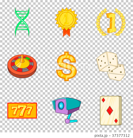 Count icons set, cartoon style-插圖素材 [37377312] - PIXTA圖庫