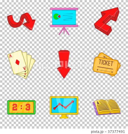 Sked icons set, cartoon style - Stock Illustration [37377491] - PIXTA