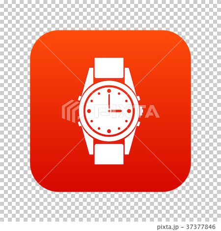 Swiss watch icon digital red - Stock Illustration [37377846] - PIXTA