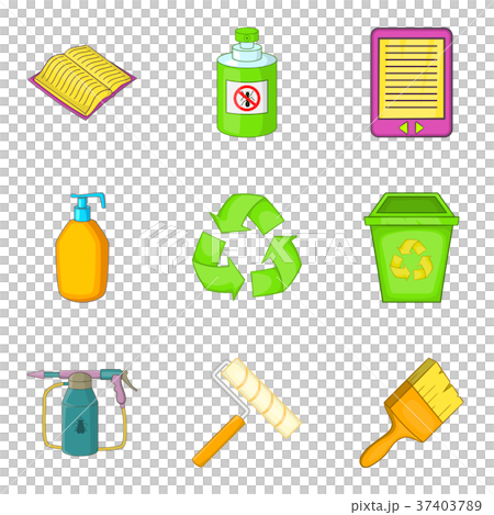 Decompose icons set, cartoon styleのイラスト素材 [37403789] - PIXTA