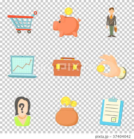Remainder icons set, cartoon style - Stock Illustration [37404042] - PIXTA