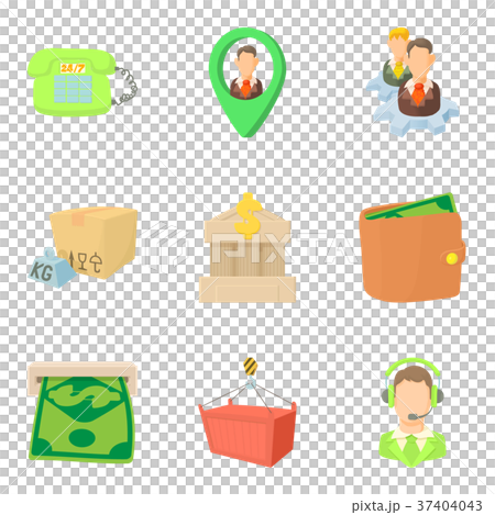 Payout icons set, cartoon style - Stock Illustration [37404043] - PIXTA
