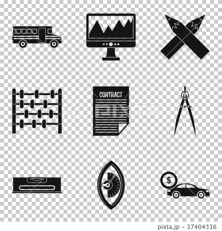 Enumerator icons set, simple style - Stock Illustration [37404316] - PIXTA