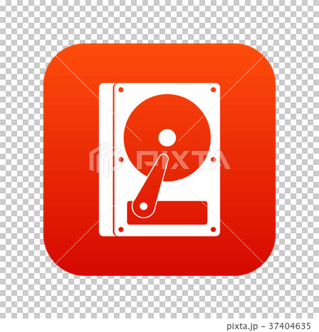 HDD icon digital red - Stock Illustration [37404635] - PIXTA
