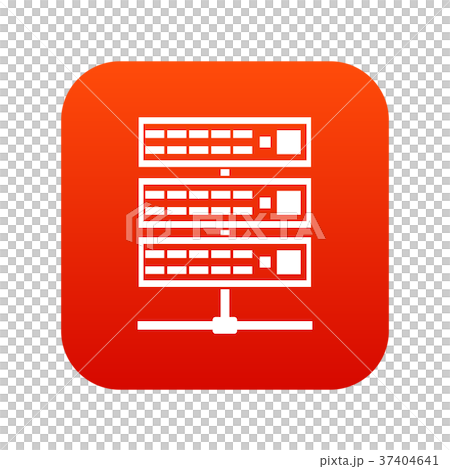 Servers icon digital red - Stock Illustration [37404641] - PIXTA