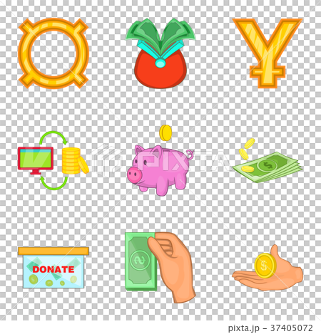 Economy icons set, cartoon style - Stock Illustration [37405072] - PIXTA
