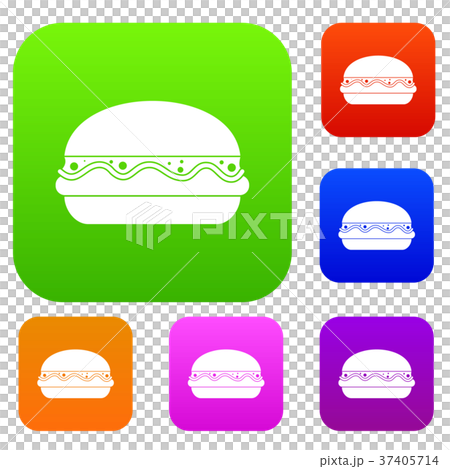 Burger set color collection - Stock Illustration [37405714] - PIXTA