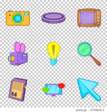 Screening icons set, cartoon style - Stock Illustration [37406411] - PIXTA