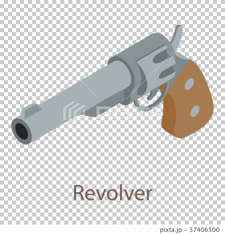 Revolver icon, isometric 3d style - Stock Illustration [37406500] - PIXTA