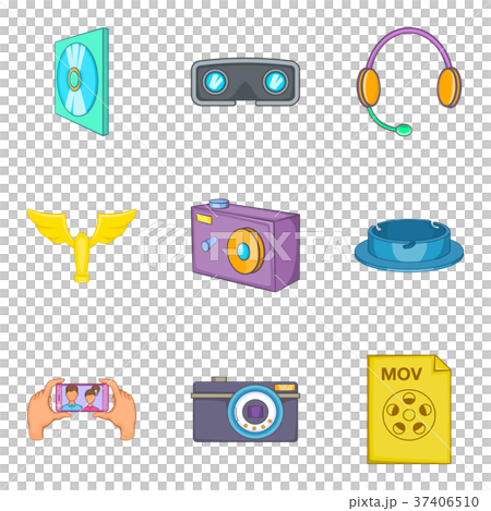Filming icons set, cartoon style - Stock Illustration [37406510] - PIXTA