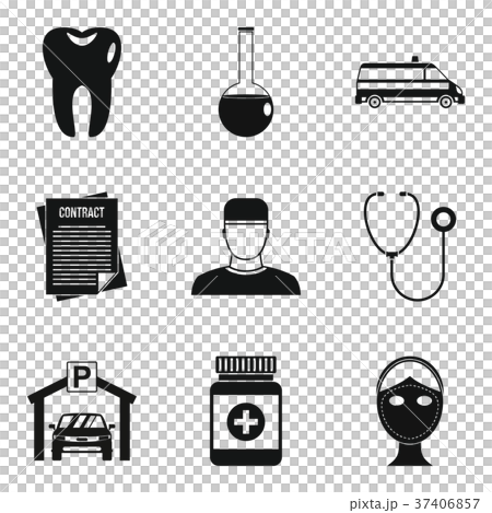 Medical business icons set, simple style - Stock Illustration [37406857 ...
