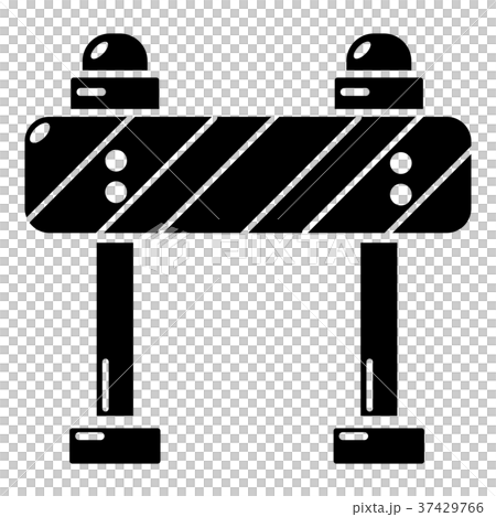 Road block icon, simple black style - Stock Illustration [37429766] - PIXTA
