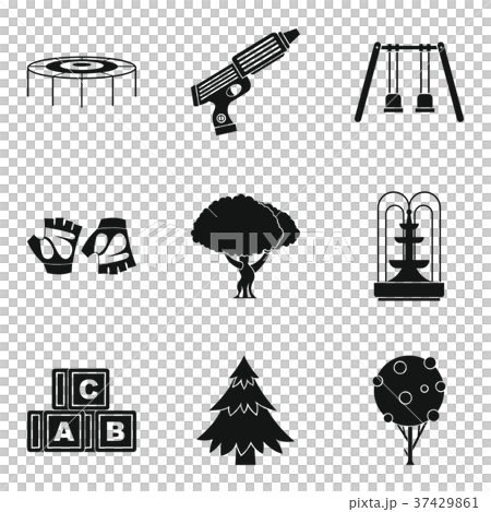 Forest park icons set, simple style - Stock Illustration [37429861] - PIXTA