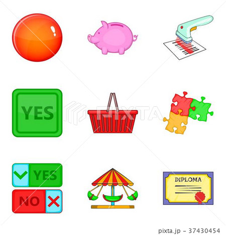 Option icons set, cartoon styleのイラスト素材 [37430454] - PIXTA