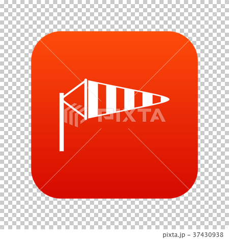 Windsock icon digital red - Stock Illustration [37430938] - PIXTA