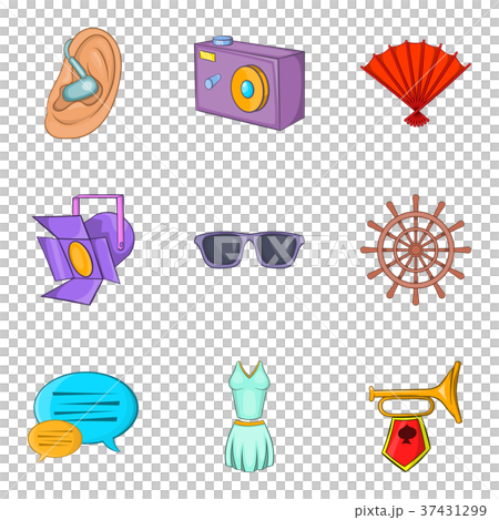 Scene icons set, cartoon style - Stock Illustration [37431299] - PIXTA
