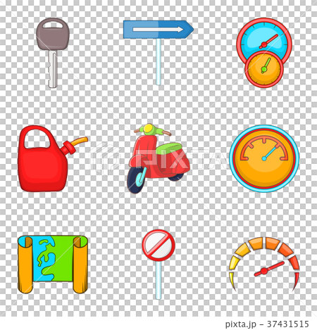 Roaming icons set, cartoon style - Stock Illustration [37431515] - PIXTA