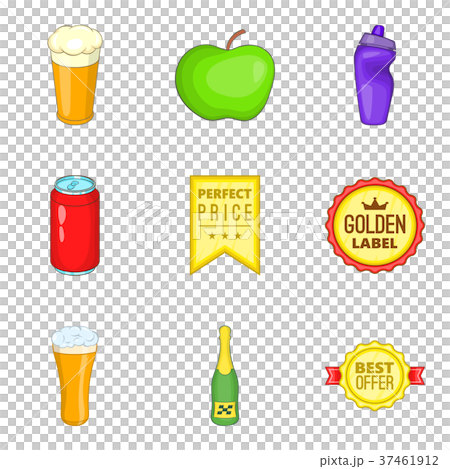 Beverage icons set, cartoon style - Stock Illustration [37461912] - PIXTA