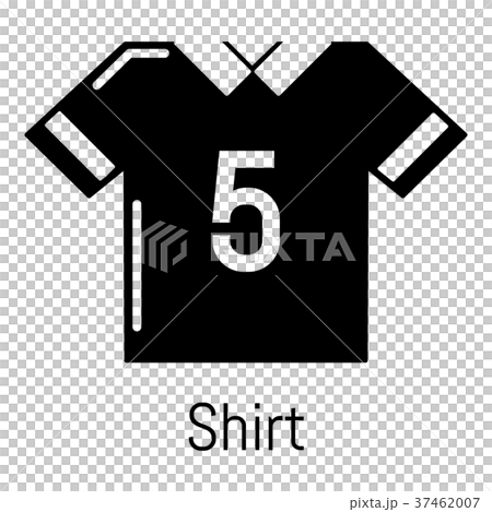 Football shirt icon, simple black style - Stock Illustration [37462007 ...