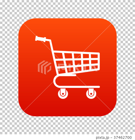 Shopping cart icon digital red - Stock Illustration [37462700] - PIXTA