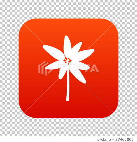 Long palm icon digital red - Stock Illustration [37463805] - PIXTA