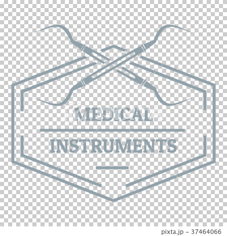 Medical instrument logo, gray monochrome style-插圖素材 [37464066] - PIXTA圖庫