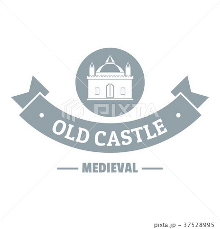Old castle logo, simple gray styleのイラスト素材 [37528995] - PIXTA