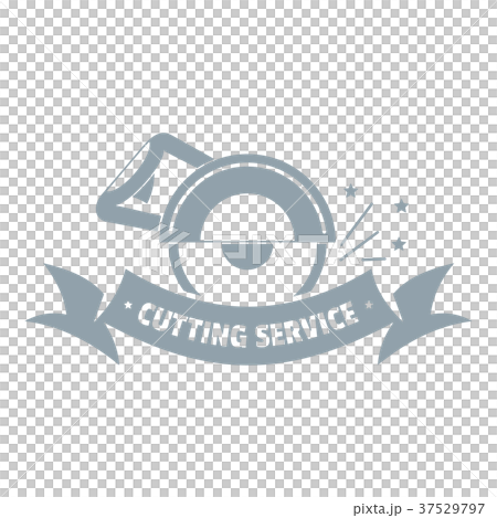 Cutting service logo, vintage style - Stock Illustration [37529797] - PIXTA