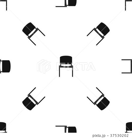Black office chair pattern seamless blackのイラスト素材 [37530202] - PIXTA