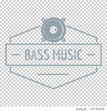 Bass music logo, simple gray style - Stock Illustration [37530289] - PIXTA