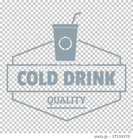 Cold drink logo, simple gray style - Stock Illustration [37530370] - PIXTA
