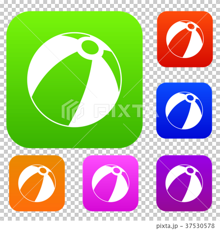 Beach ball set color collection - Stock Illustration [37530578] - PIXTA
