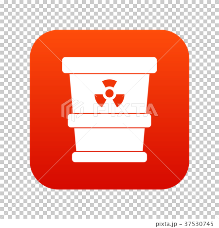 Trashcan containing radioactive waste icon... - Stock Illustration ...