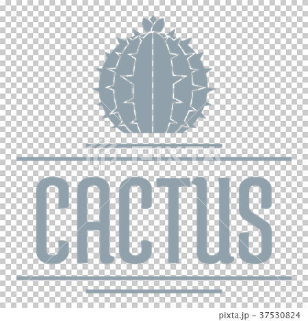 Nature cactus logo, simple gray style - Stock Illustration [37530824 ...
