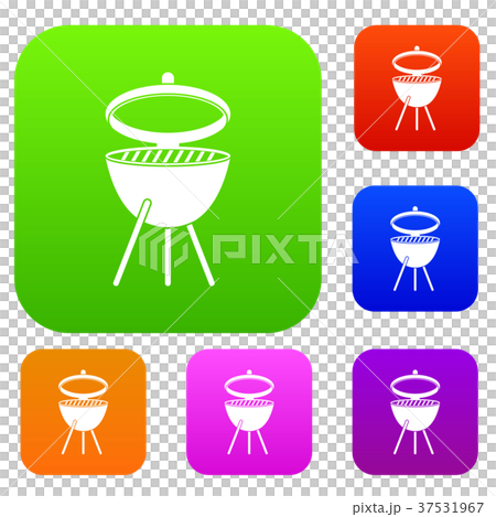 Barbecue set color collection - Stock Illustration [37531967] - PIXTA