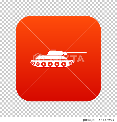Tank icon digital red - Stock Illustration [37532693] - PIXTA
