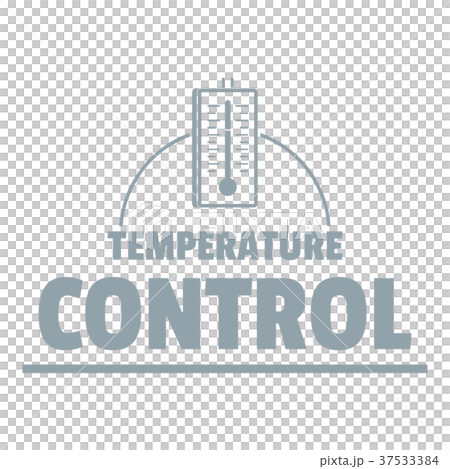 Temperature control logo, simple gray style - Stock Illustration ...