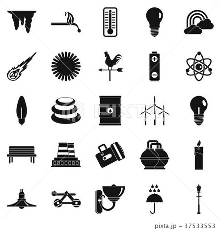 Glare icons set, simple styleのイラスト素材 [37533553] - PIXTA