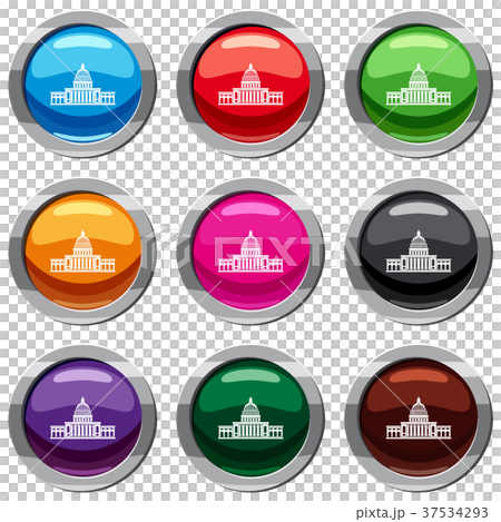White house set 9 collection - Stock Illustration [37534293] - PIXTA