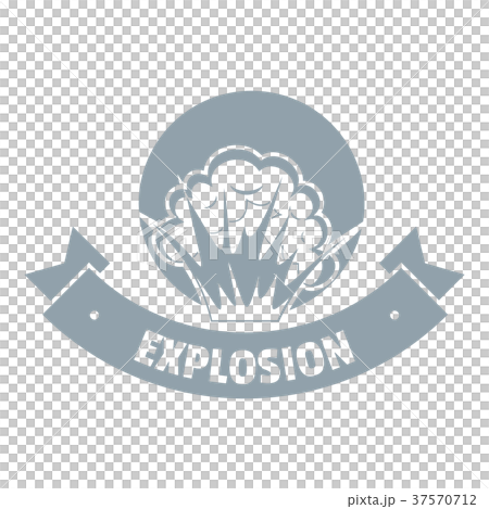 Frame explosion logo, simple gray style - Stock Illustration [37570712 ...