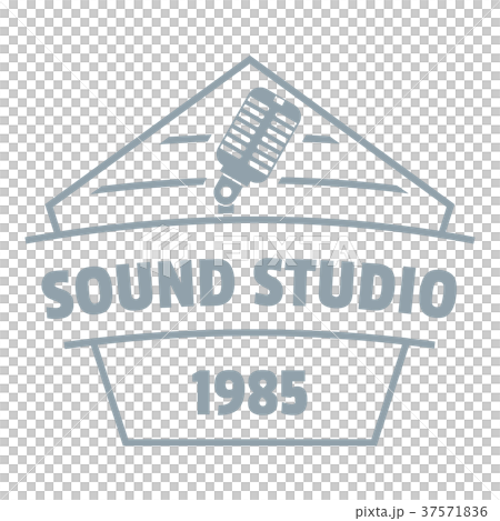 Sound studio logo, simple gray style - Stock Illustration [37571836 ...