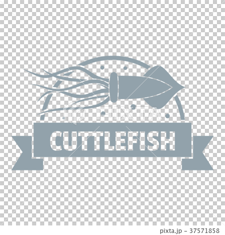 Cuttlefish shop logo, simple gray style - Stock Illustration [37571858 ...